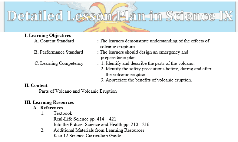Detailed Lesson Plan In Science 9 7 Es Lesson Plan In Science 9 I