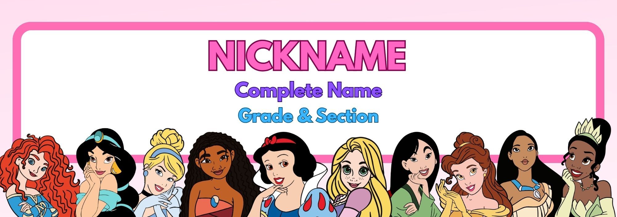 Disney Princess Pictures With Their Names - Infoupdate.org