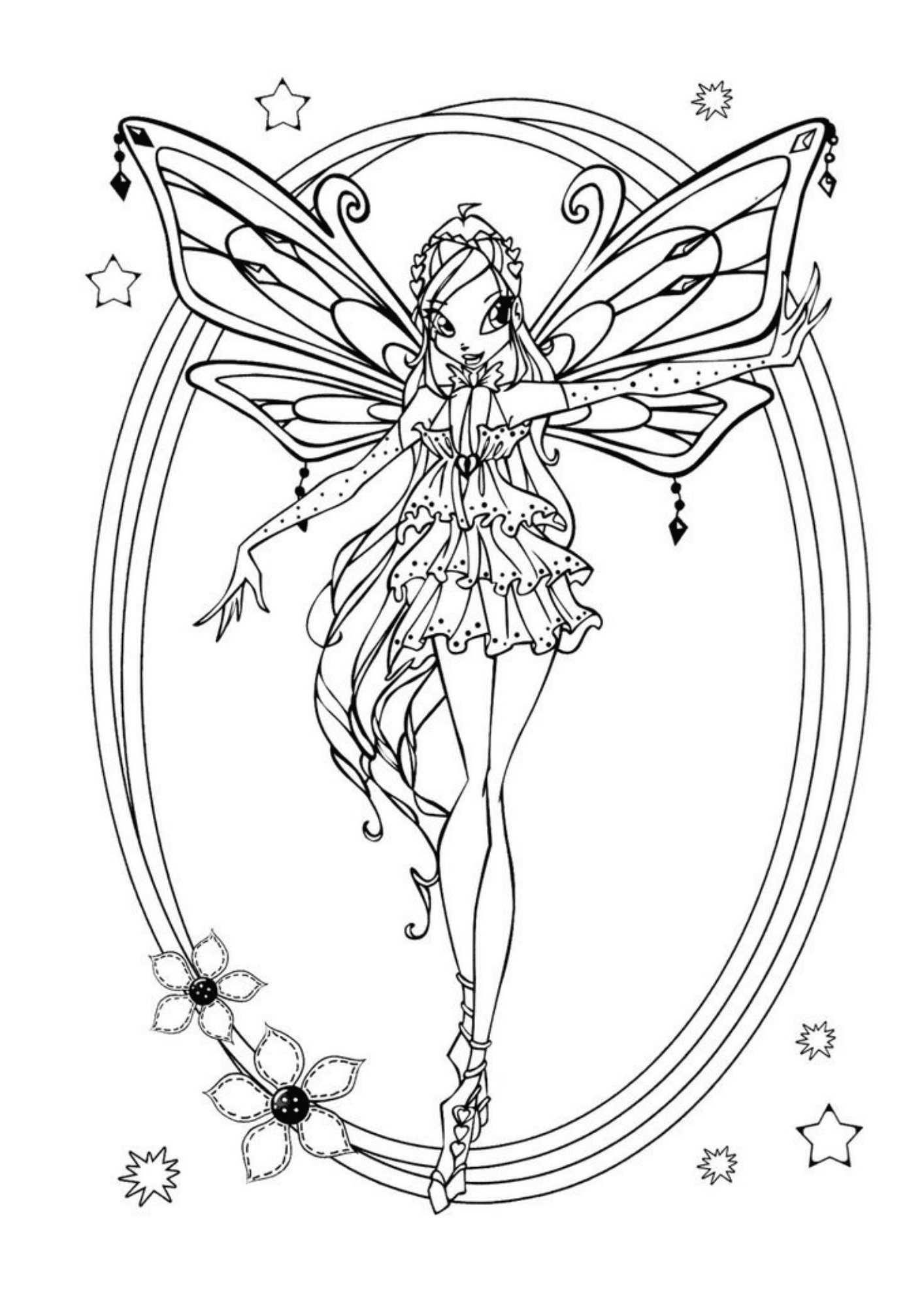 winx club coloring pages butterflyix trail