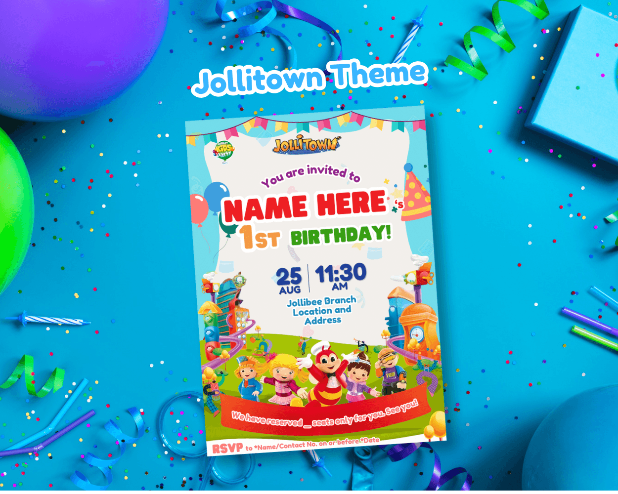 Jollitown Invitation Jollibee's New Party Theme JOLLIRACE | My