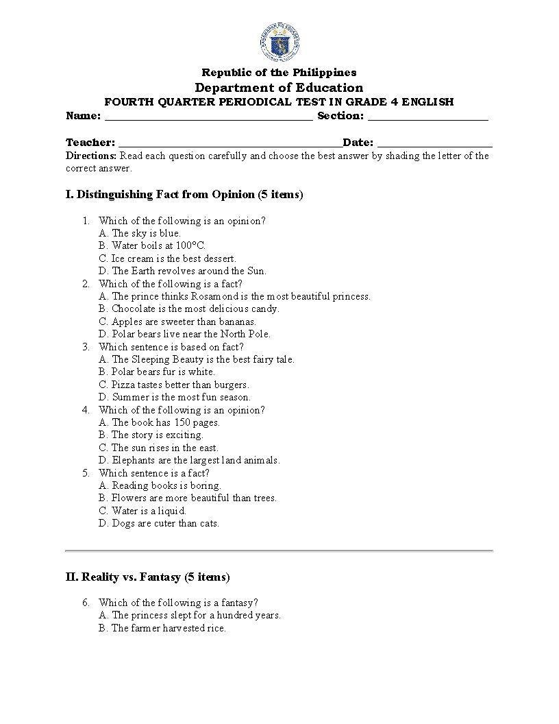 Grade 8 English Module Quarter 4 Answer Key - Infoupdate.org