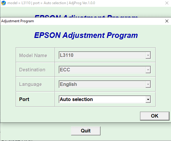 Resetter epson l3110 store