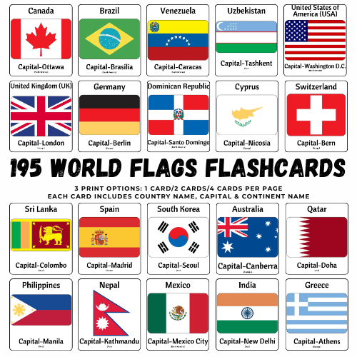 Country Flags With Names And Capitals Pdf - Infoupdate.org