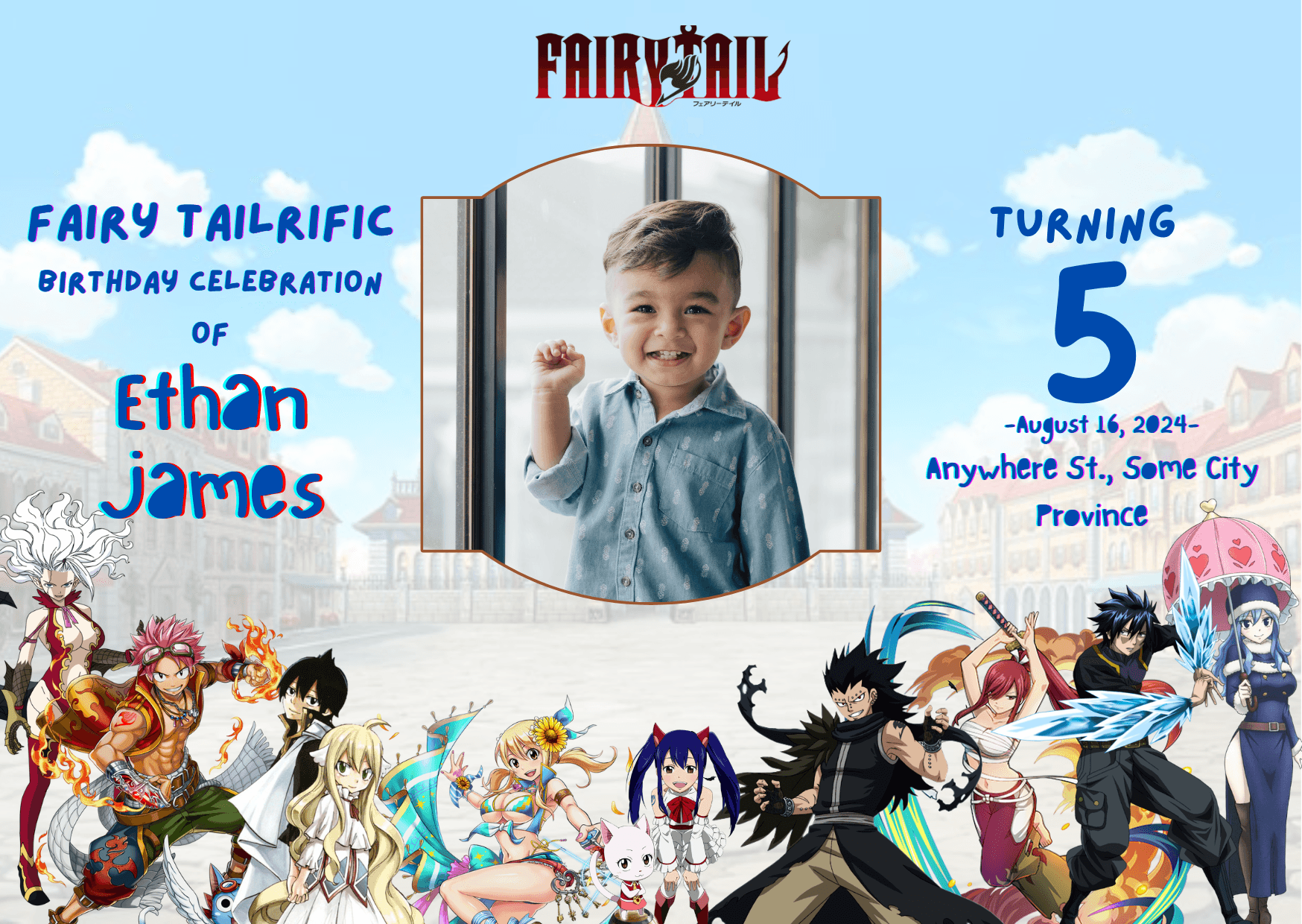 Fairy Tail Anime Birthday Invitations Fairy Tail Collab Happy