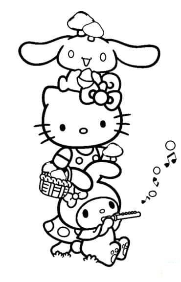 cute hello kitty coloring book