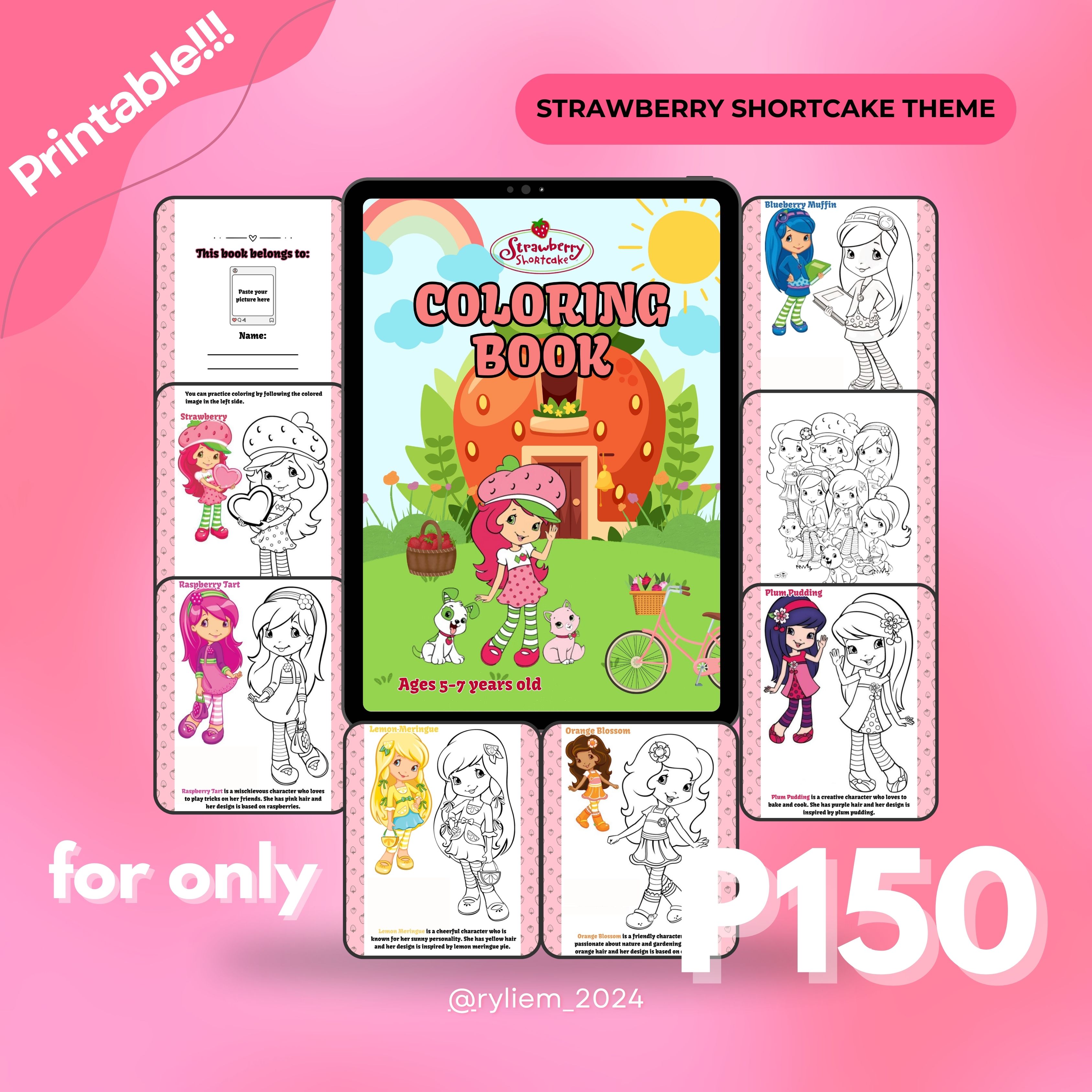 original strawberry shortcake coloring book
