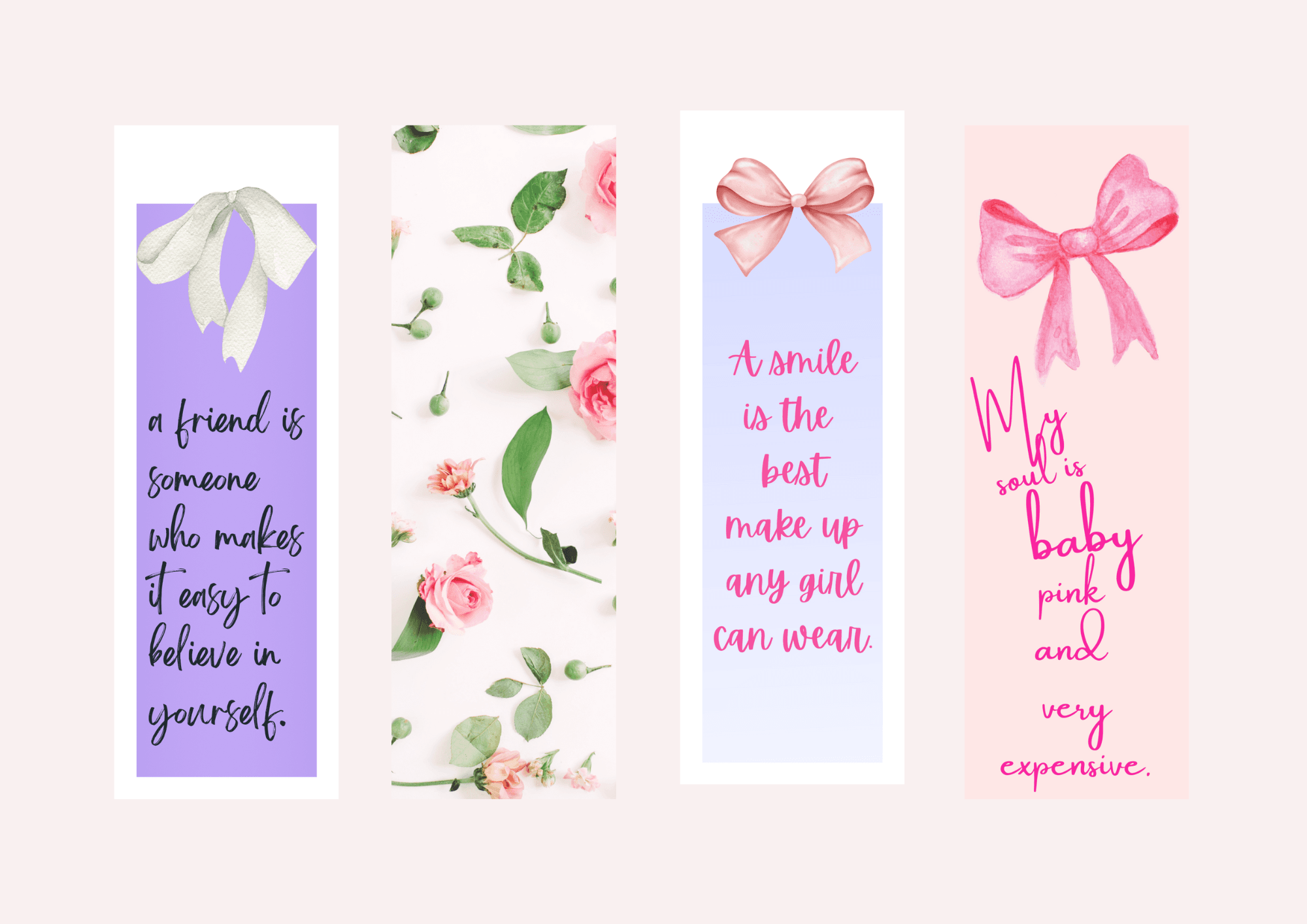 Printable Bookmarks For Girls