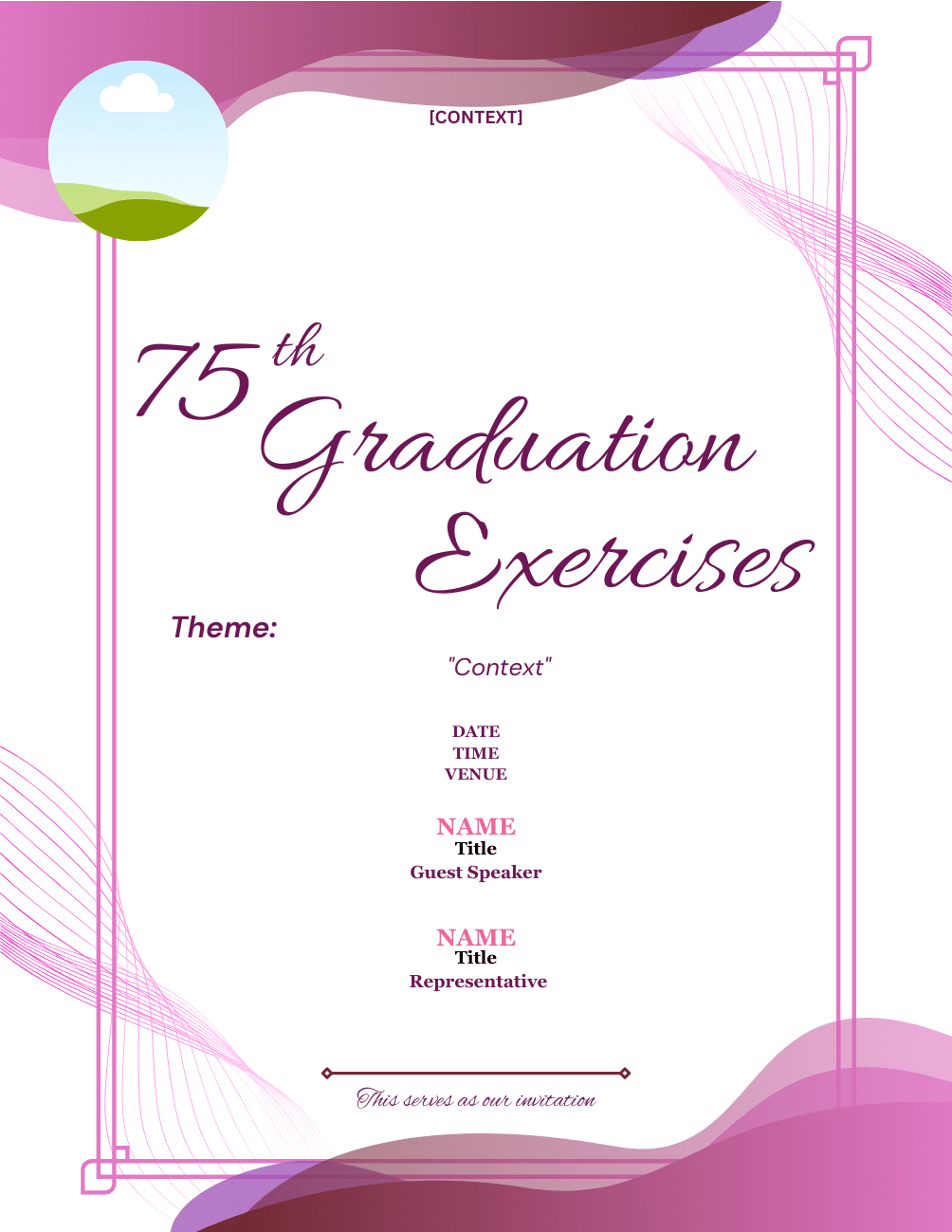 Graduation Ceremony Program Template
