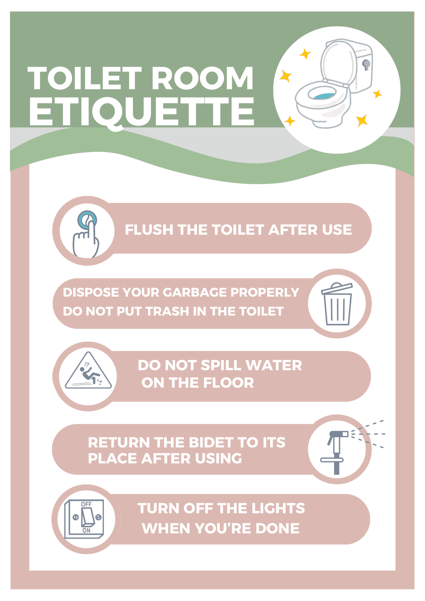 Restroom Etiquette Poster