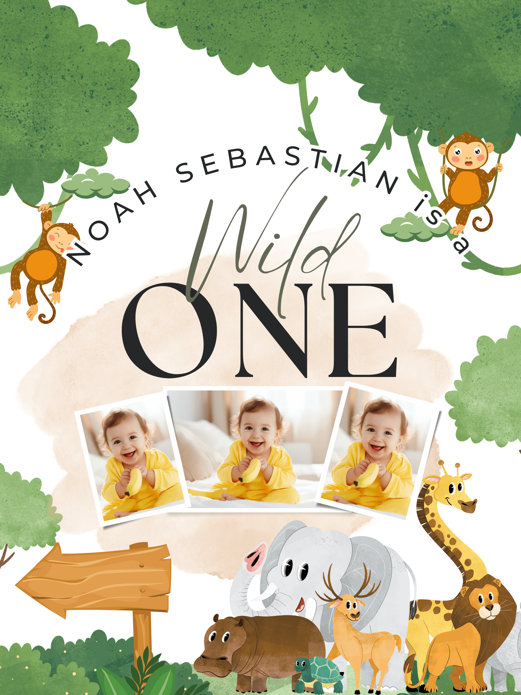 Jungle Safari Invitation Templates