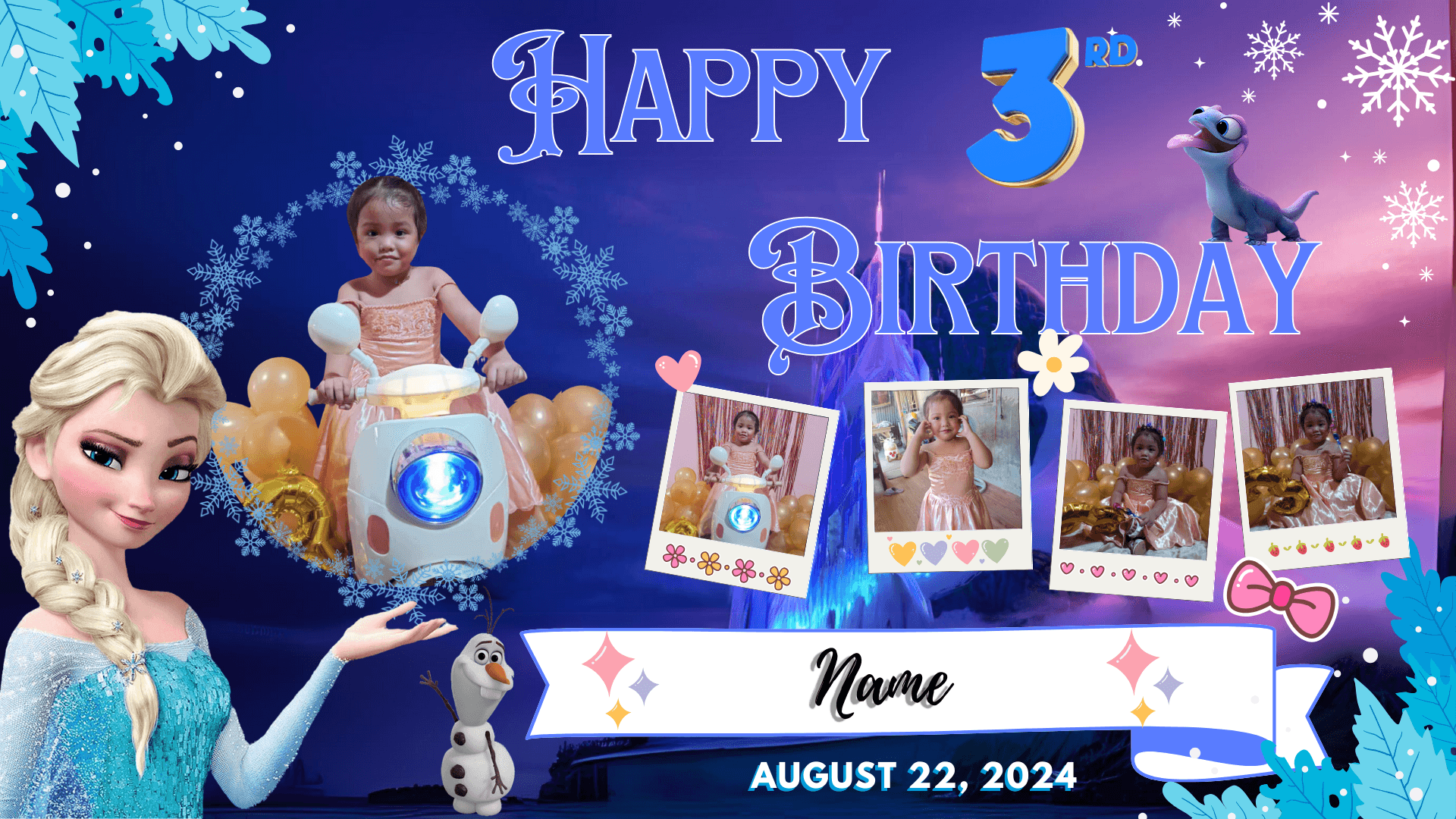 Frozen Background For Tarpaulin