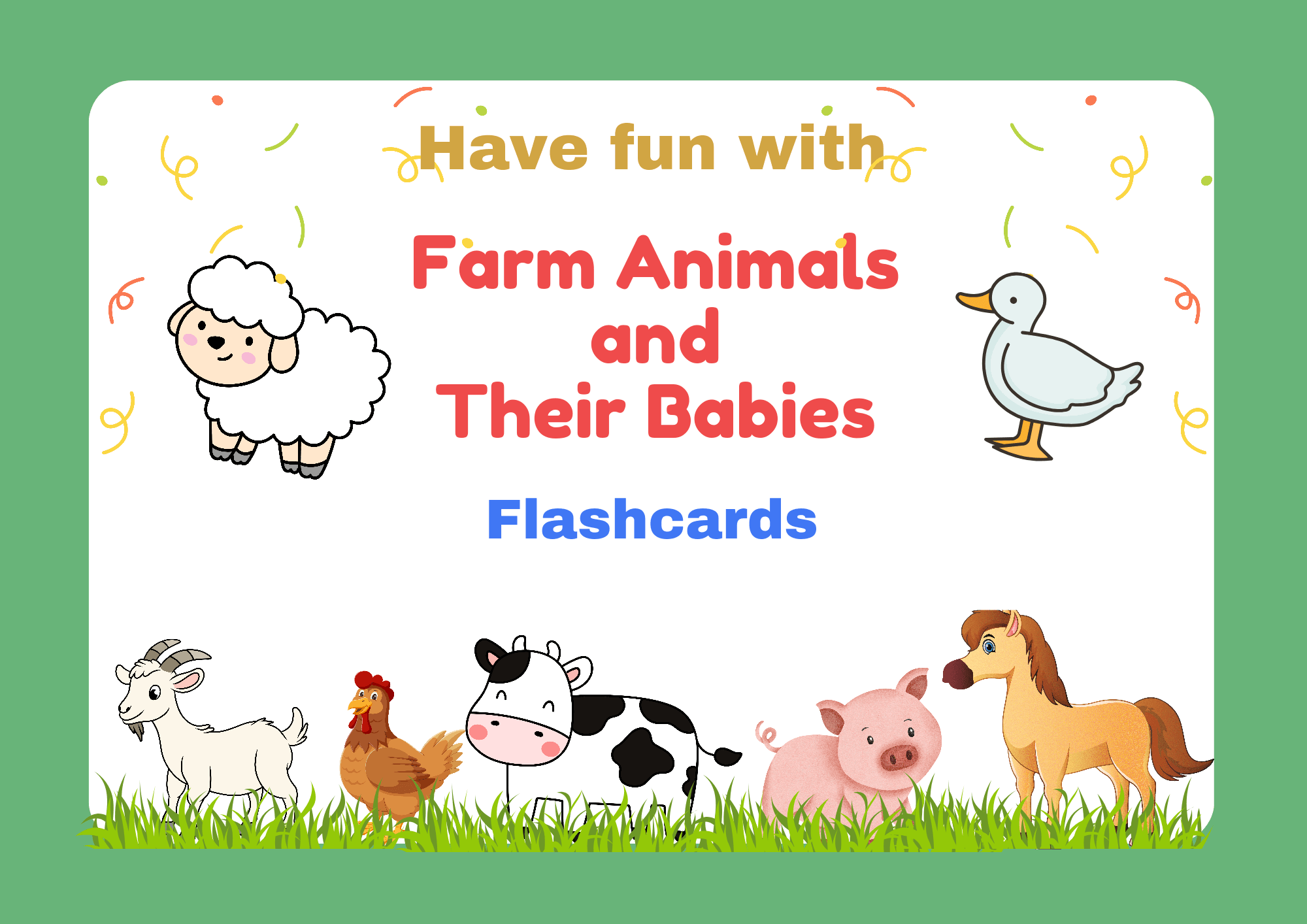 Farm Animals And Their Babies