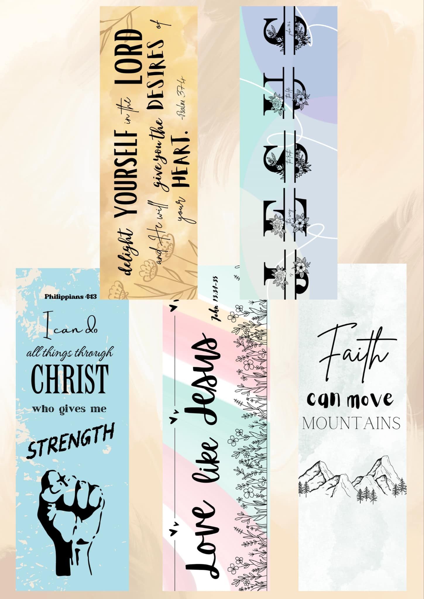 Encouraging Bible Verses Printable Bookmarks