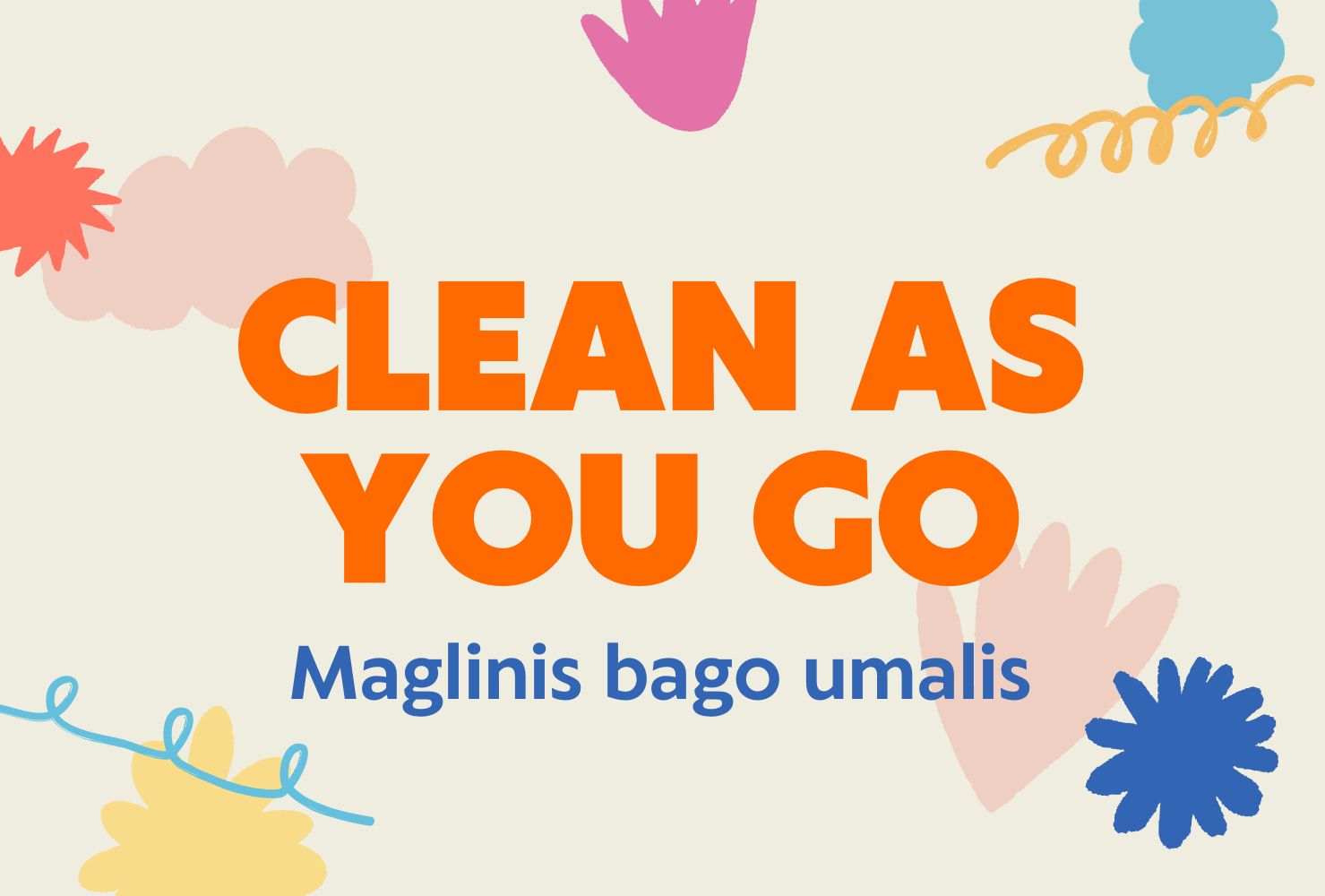 Clean As You Go Logo Classic Framed Please Clean As You Go Sign (Navy