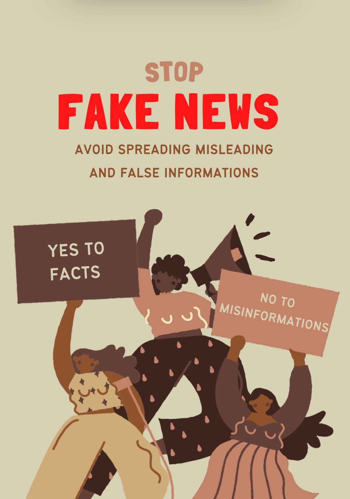 Infographic Poster About Fake News