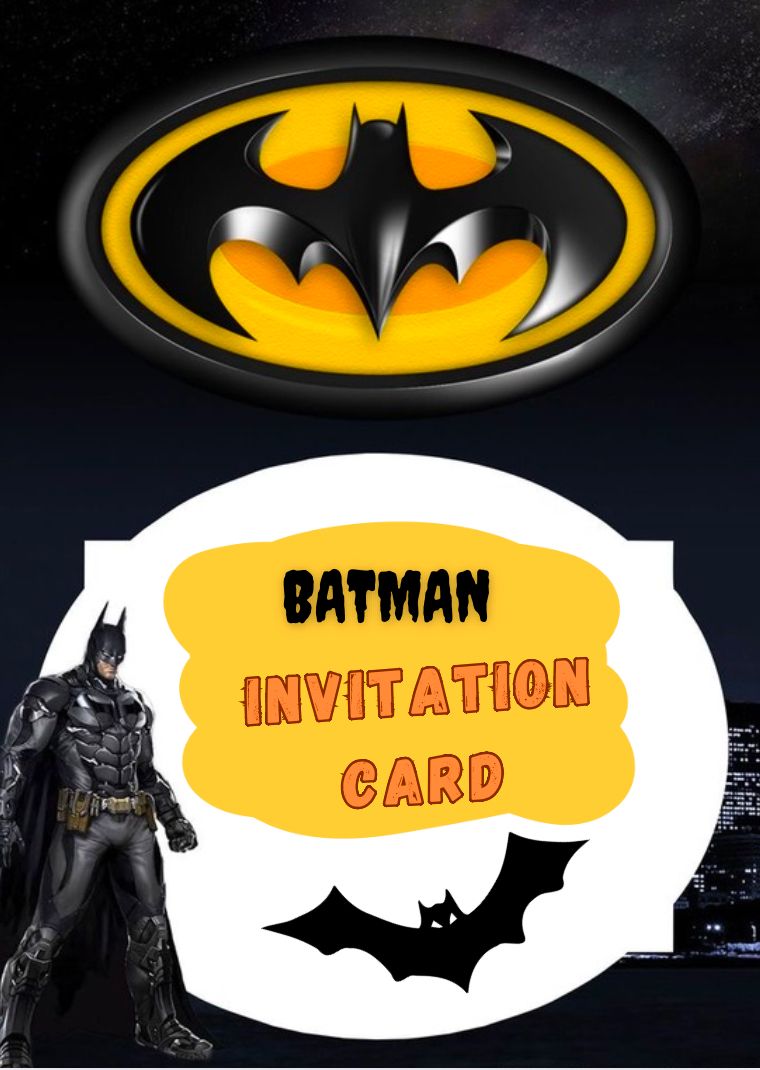 Batman Birthday Card Template Batman | Chalkboard Happy Birthday