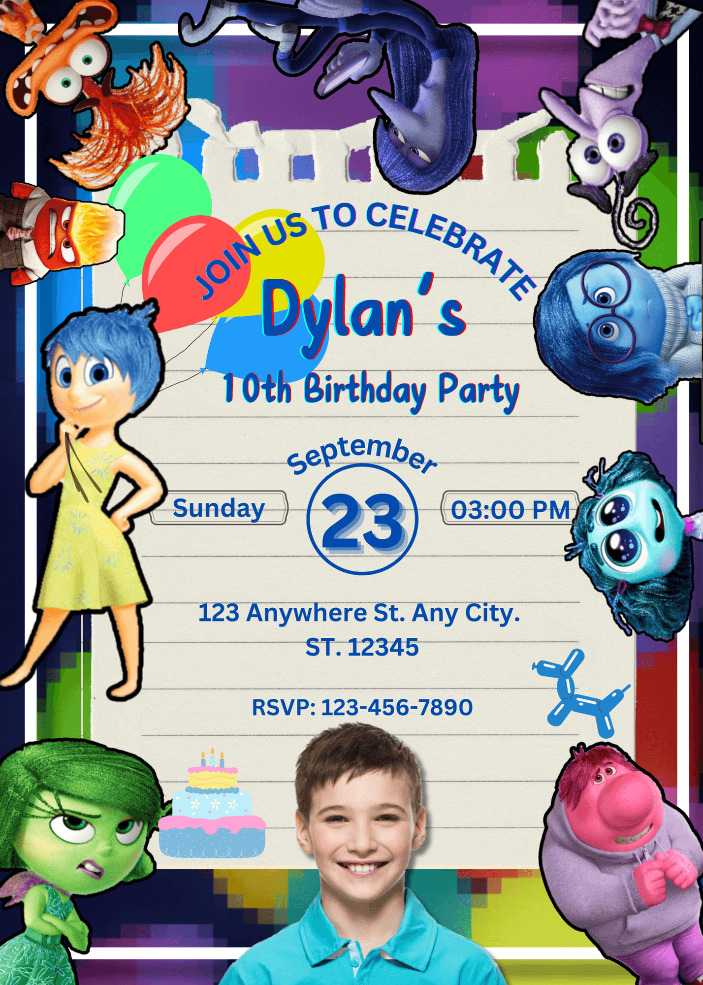 Inside Of A Birthday Invitation Free INSIDE OUT 2 Invitation Templates