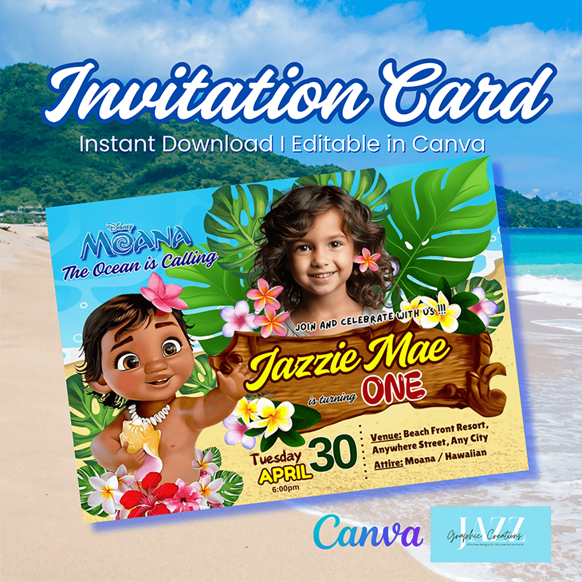 Moana Invitation Online 10 BEST] Invitation Moana | DIGITAL | WHATSAPP