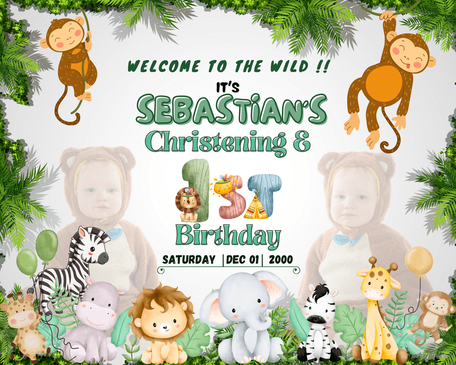 Free Printable Safari Birthday Invitation Templates For Son ...