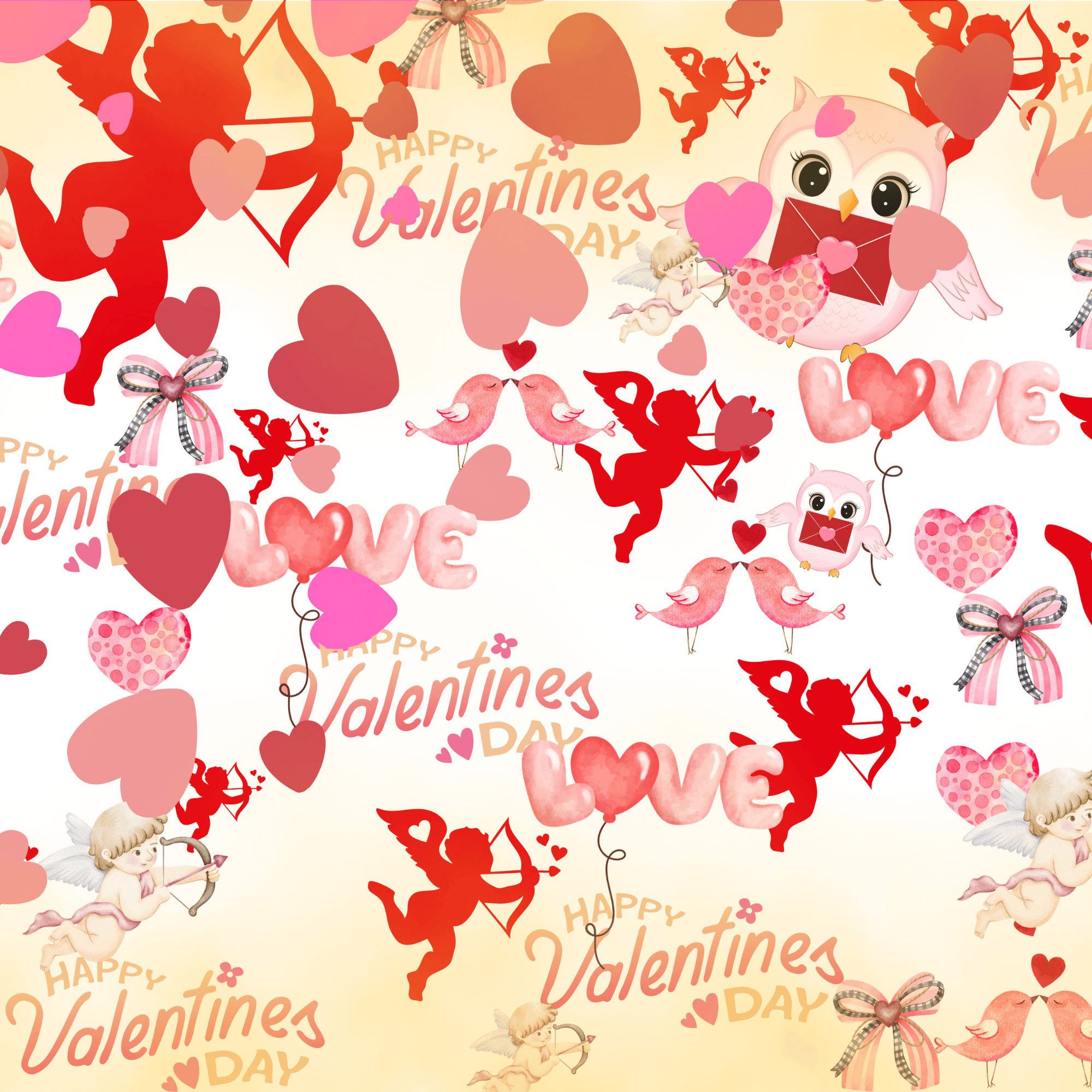 Valentine Wrapping Paper VTG HAPPY VALENTINE'S DAY WRAPPING PAPER GIFT