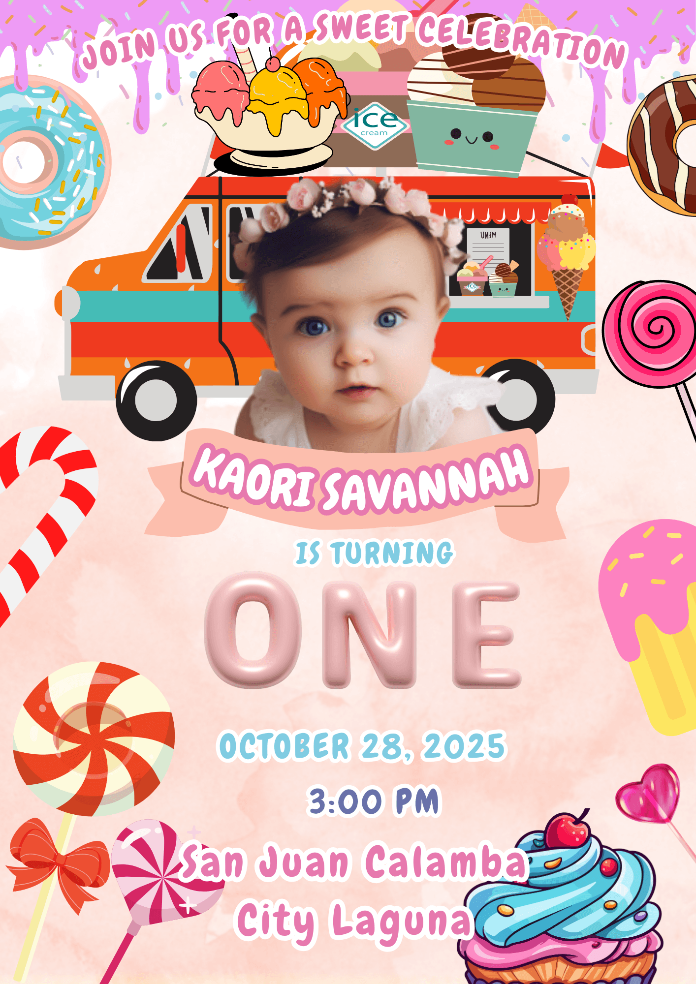 Candyland Party Invitations Customize Free Lollipop Invitation