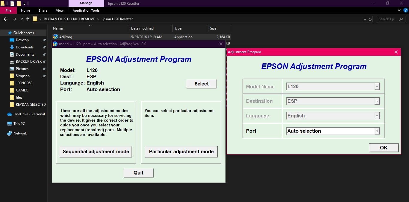 Epson adjustment program l120 store