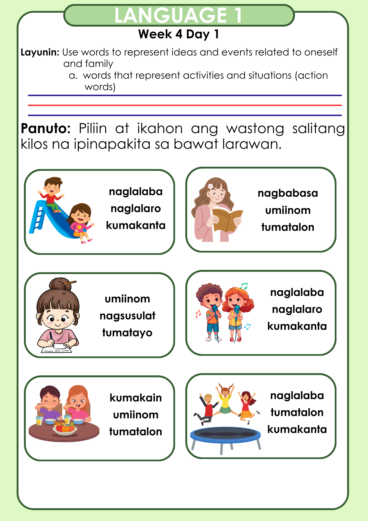 Grade 1 Worksheets Philippines New Filipino, Financial Literacy And