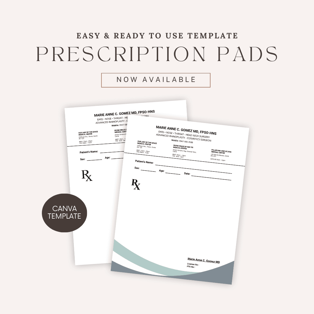 Printable Prescription Pads Printable Pharmaceutical Prescription