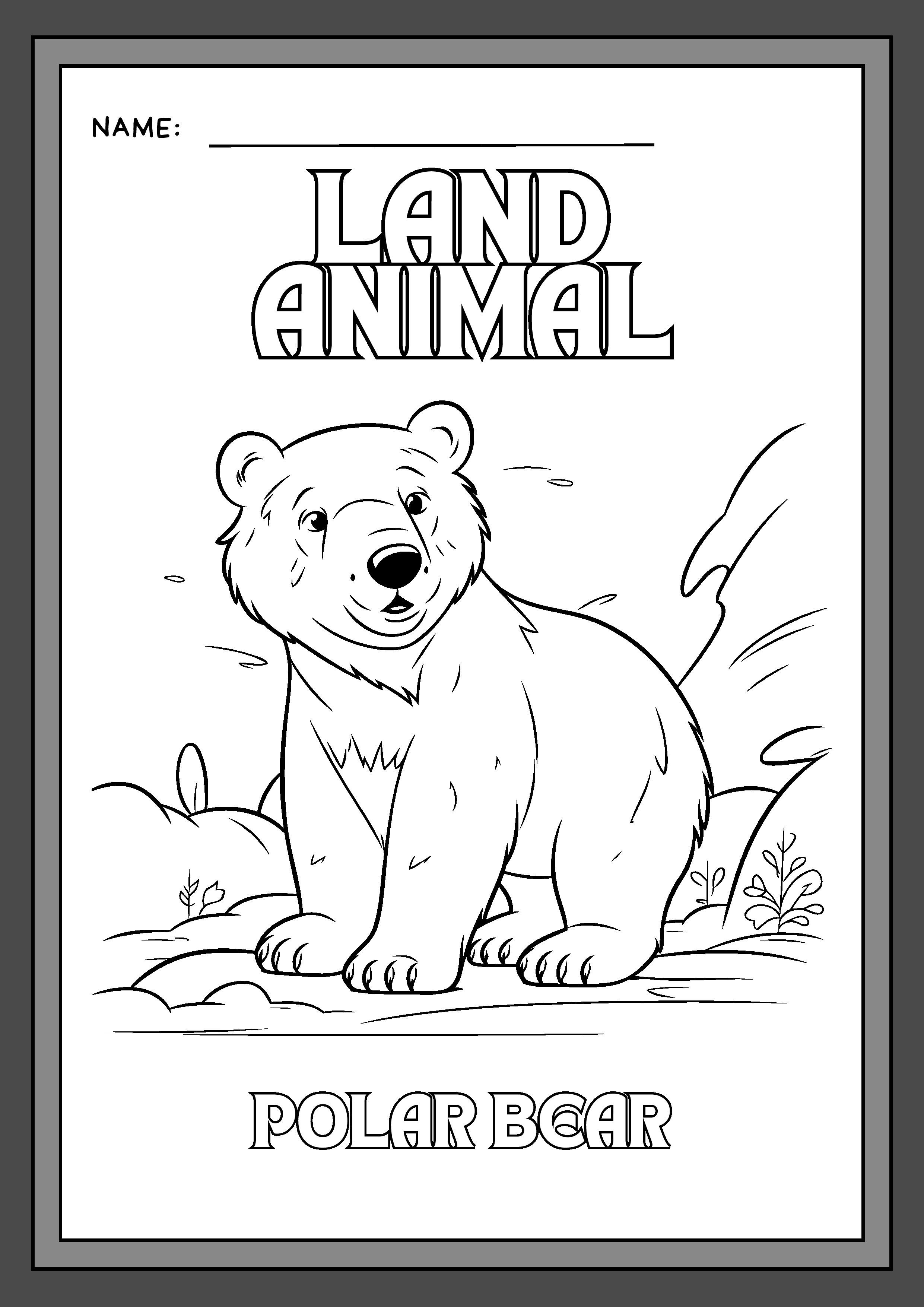 land animal coloring pages