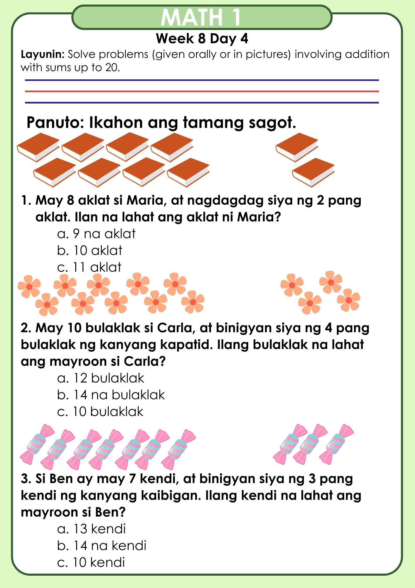 Grade 1 Math Worksheets Philippines Grade 1 Worksheets Quarter 3 Week