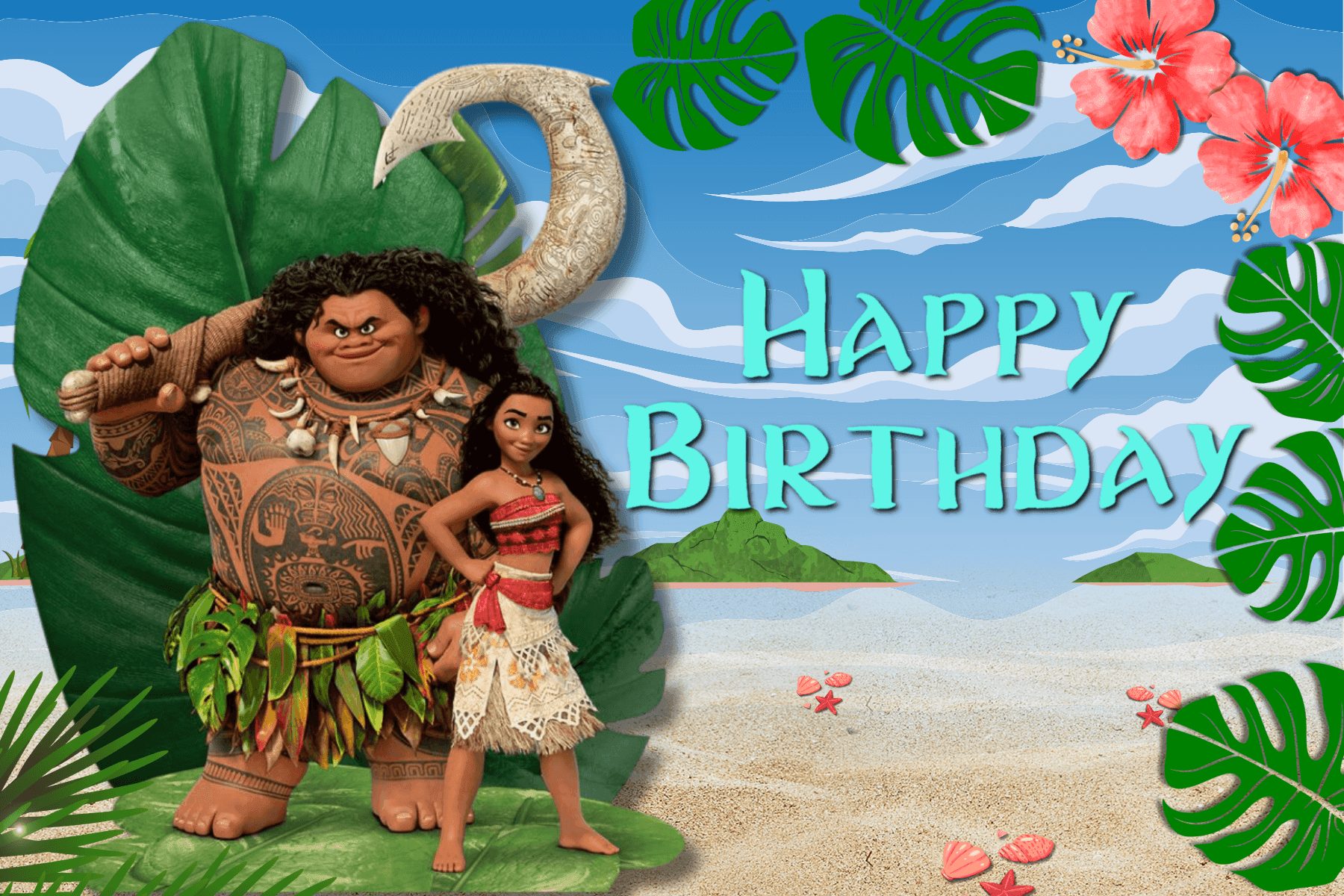 Moana Invitations Create