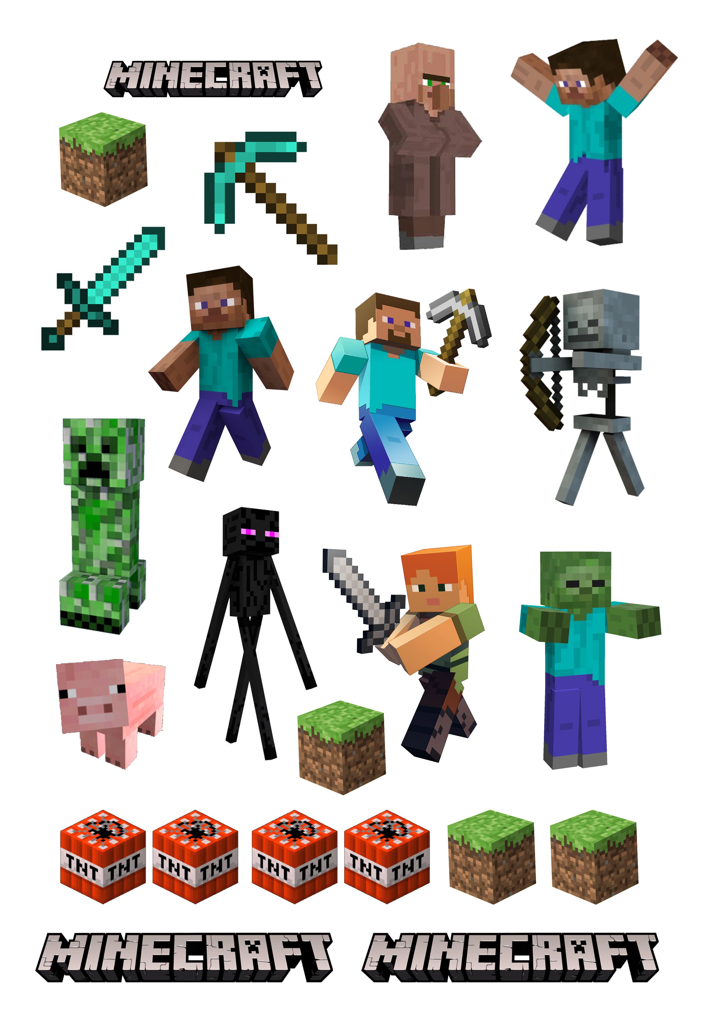Minecraft Characters To Print
