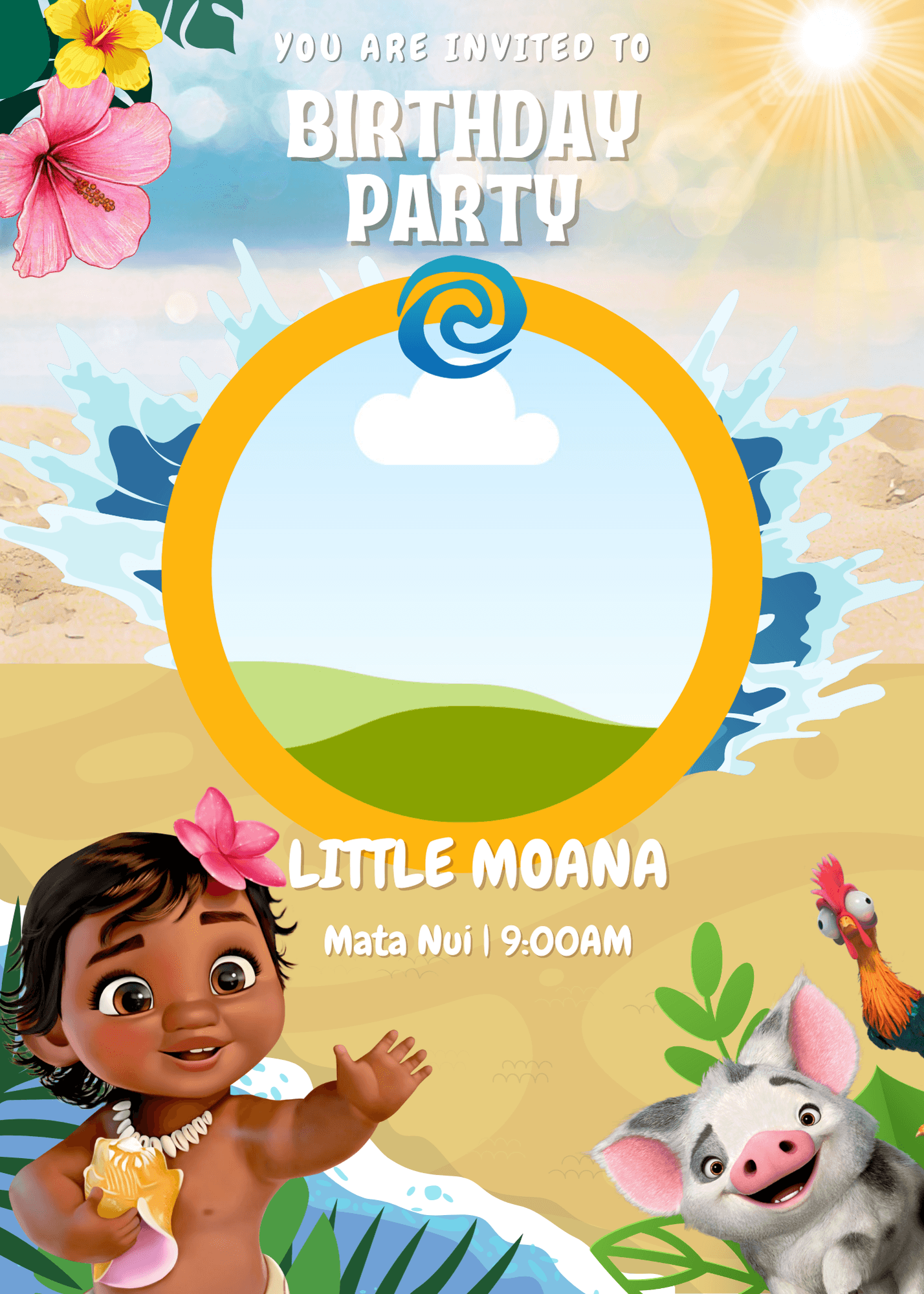 Moana Invitation Printable Alice In Wonderland Clock Invitation