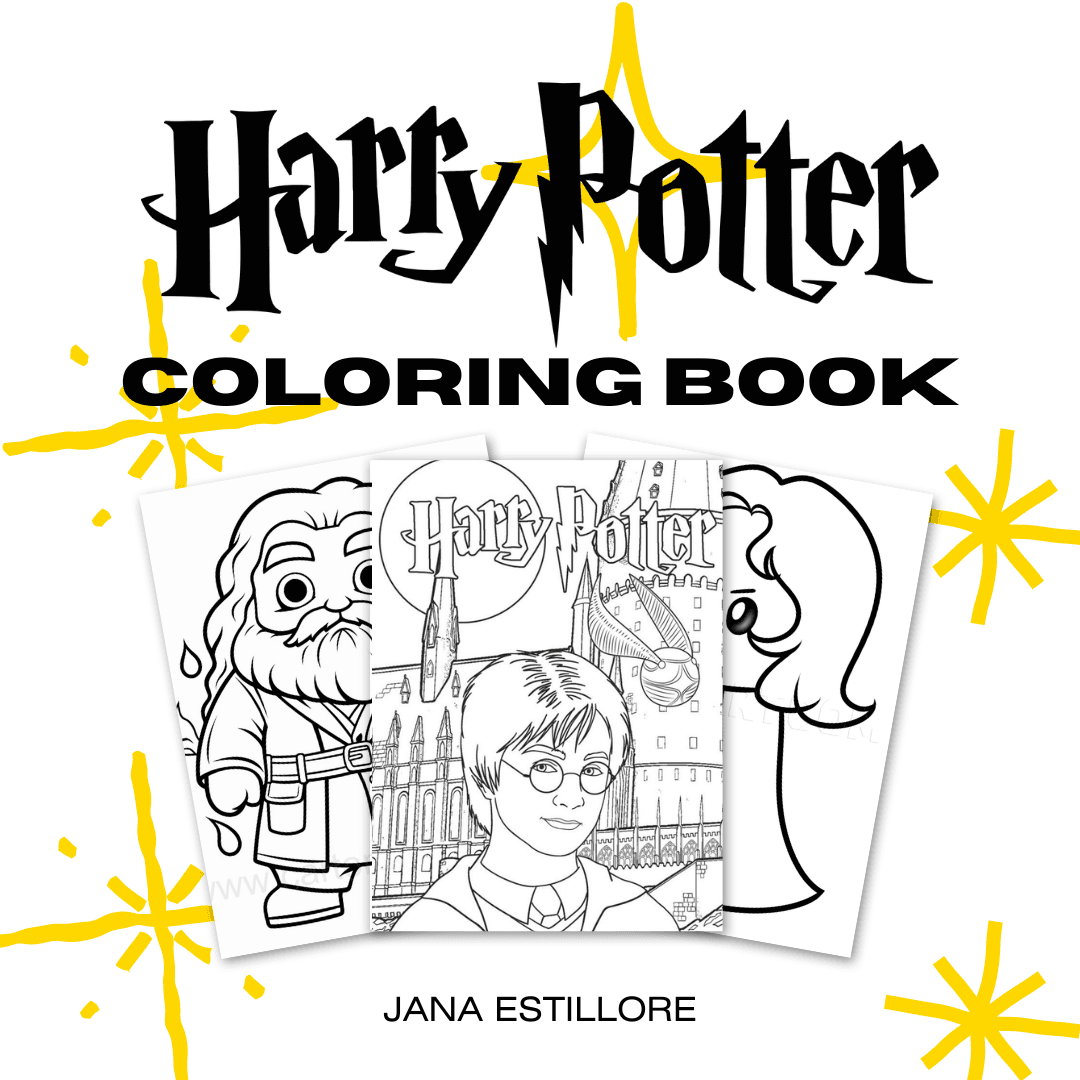 harry potter book covers coloring pages
