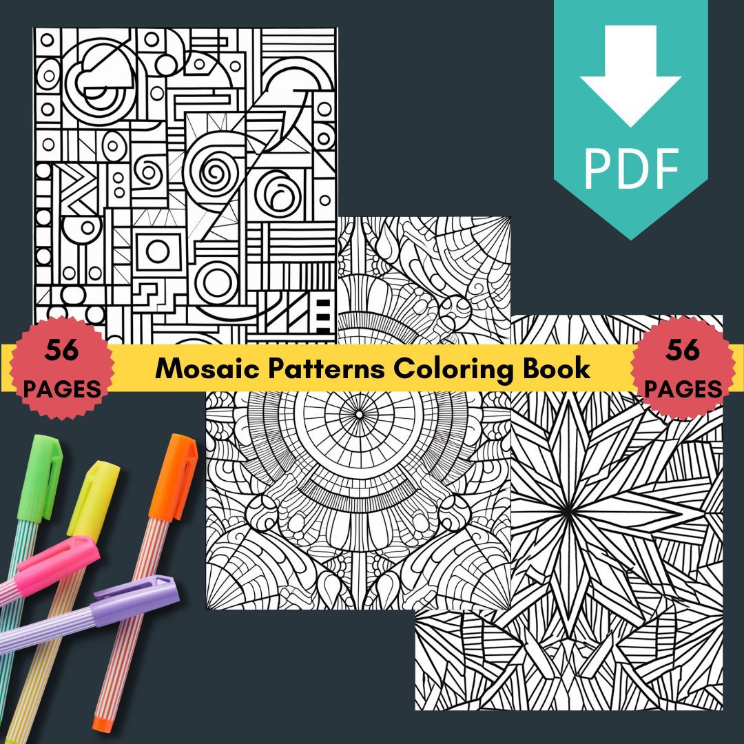 Coloring Pages Mosaic Patterns