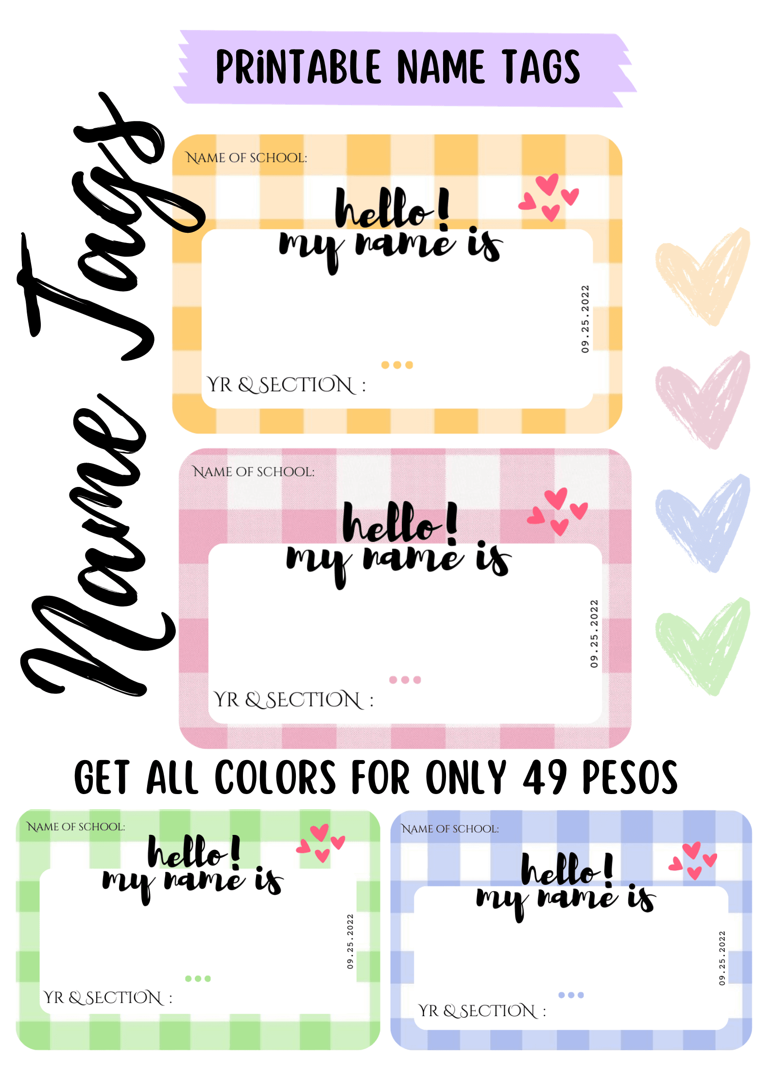 Printable Name Tags Design