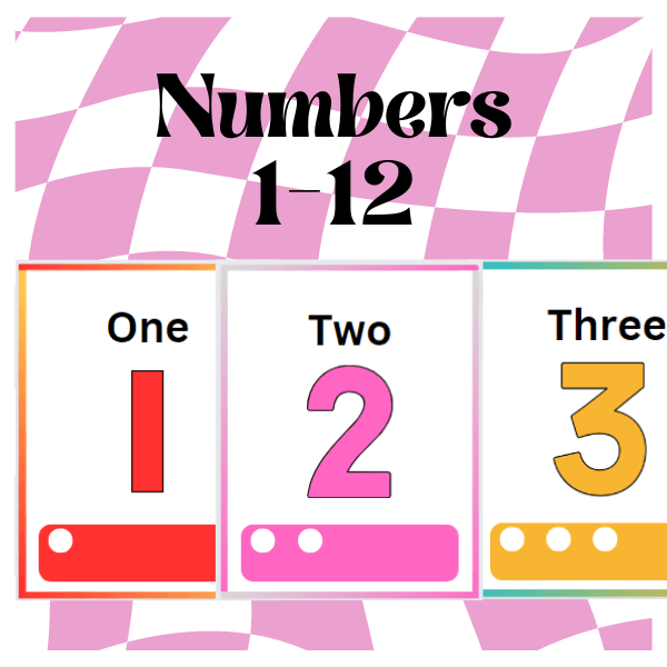 Numbers 1 12 Printables