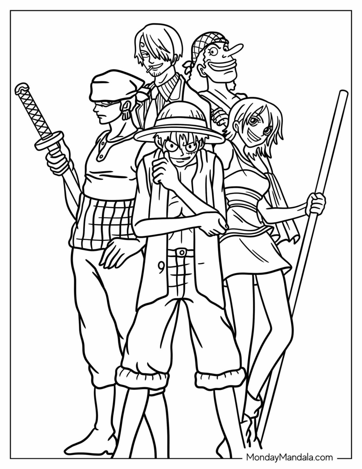 luffy wanted poster coloring page