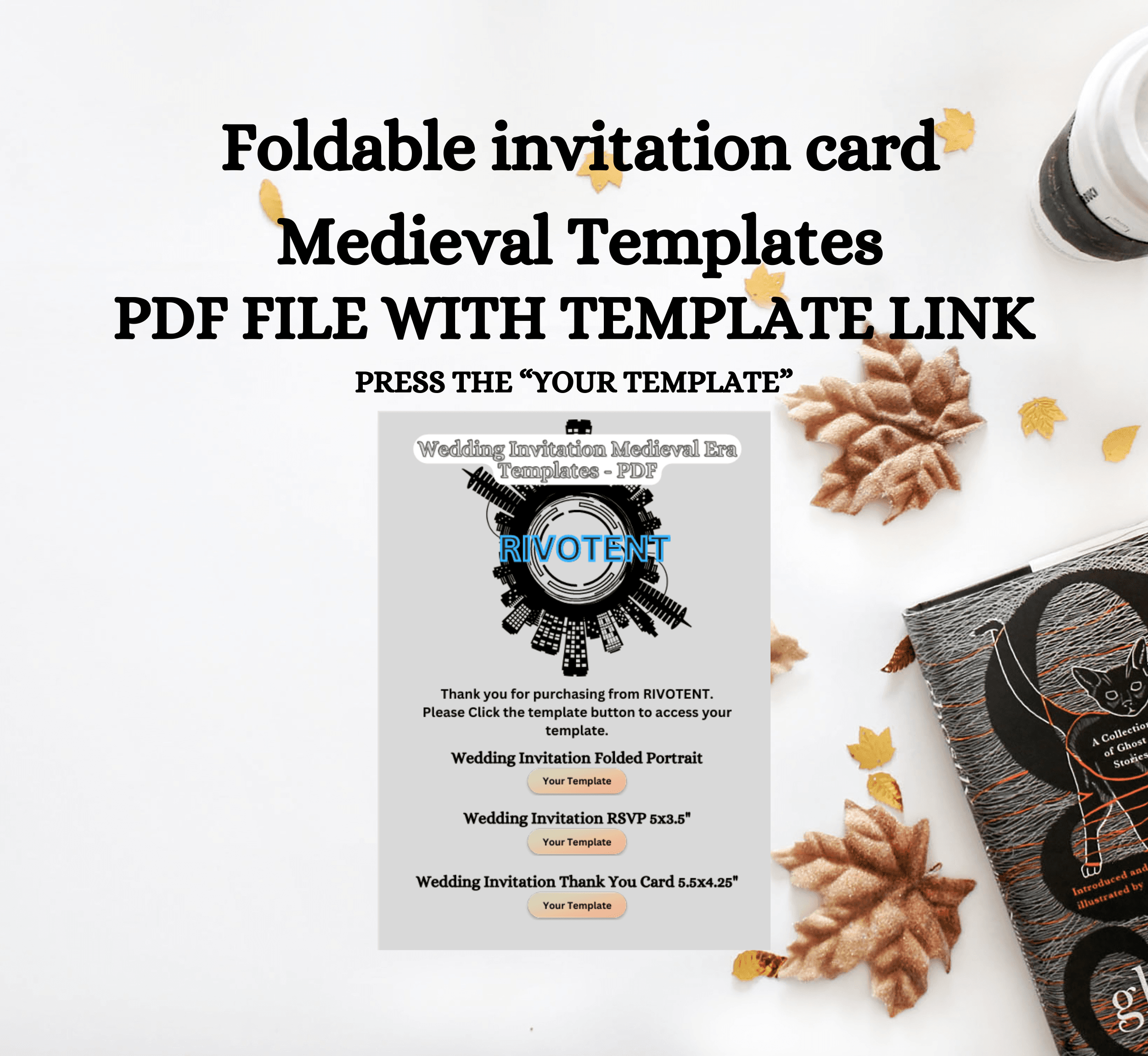 Medieval Wedding Invitation Downloadable Template Free To Edit And
