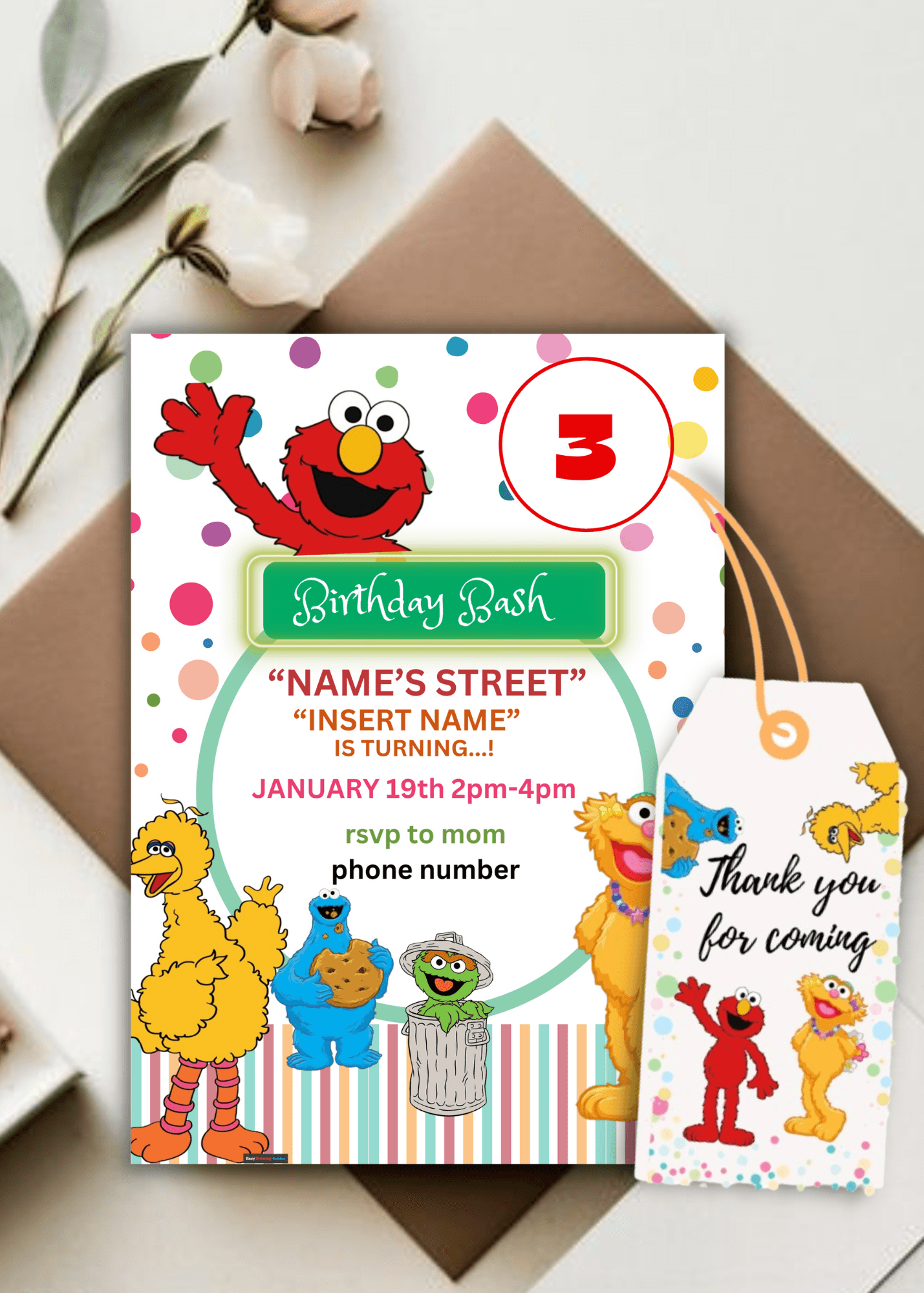 Sesame Street Birthday Custom Invitations Sesame Street Birthday