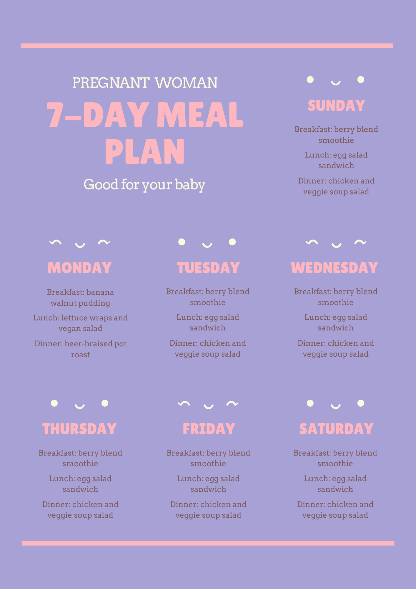 Healthy Pregnancy Meal Plan 30 Day Pregnancy Meal Plan – Nutra