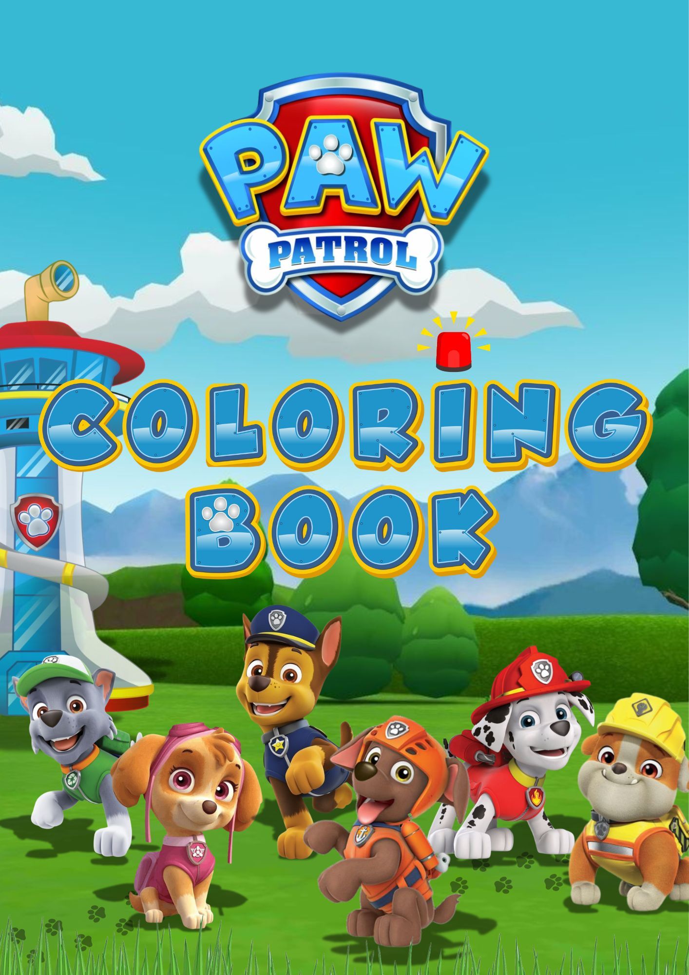 Paw Patrol Coloring Book Paw Patrol Tracker Coloring Page: