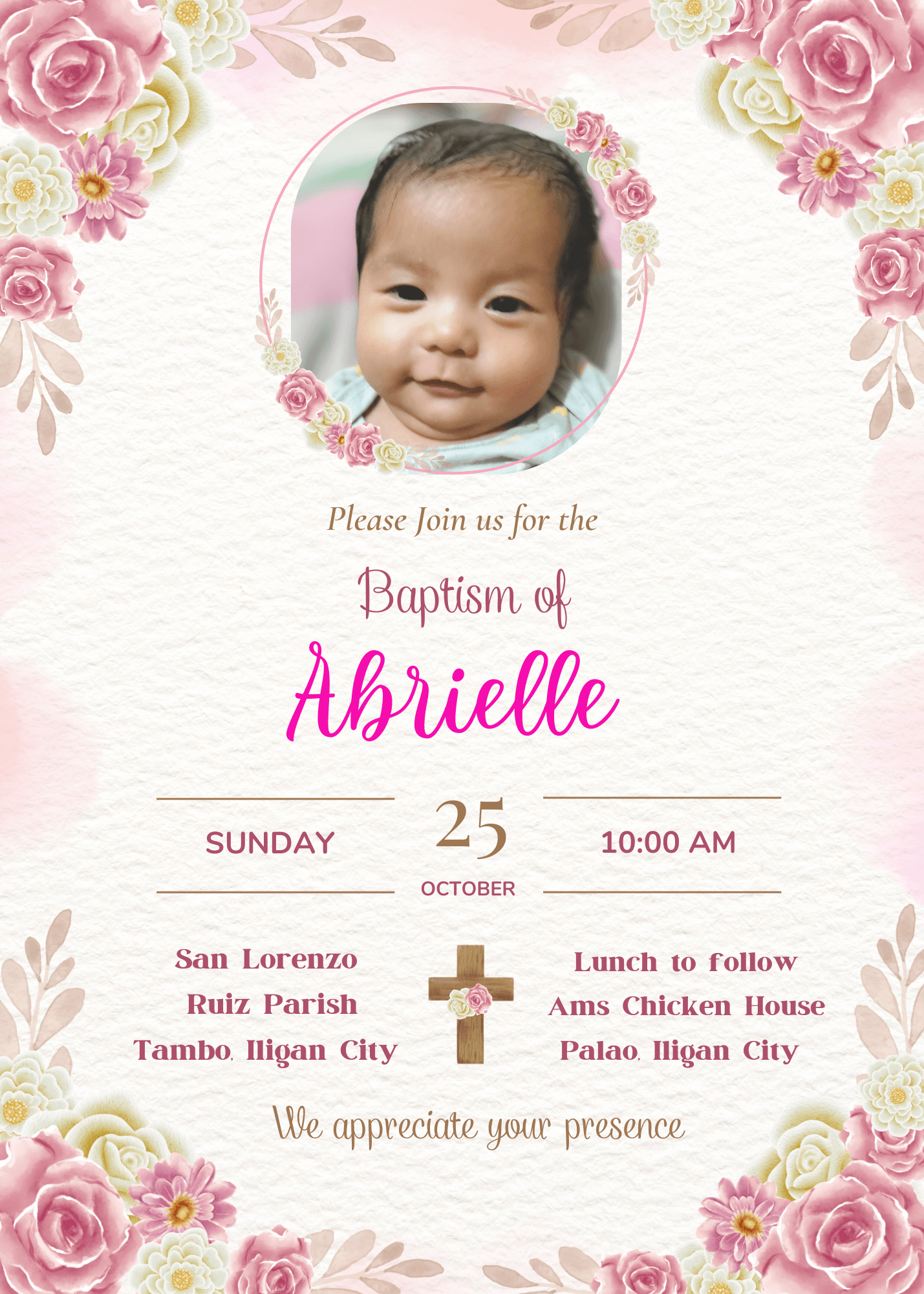 Baptism Party Invitation Wording