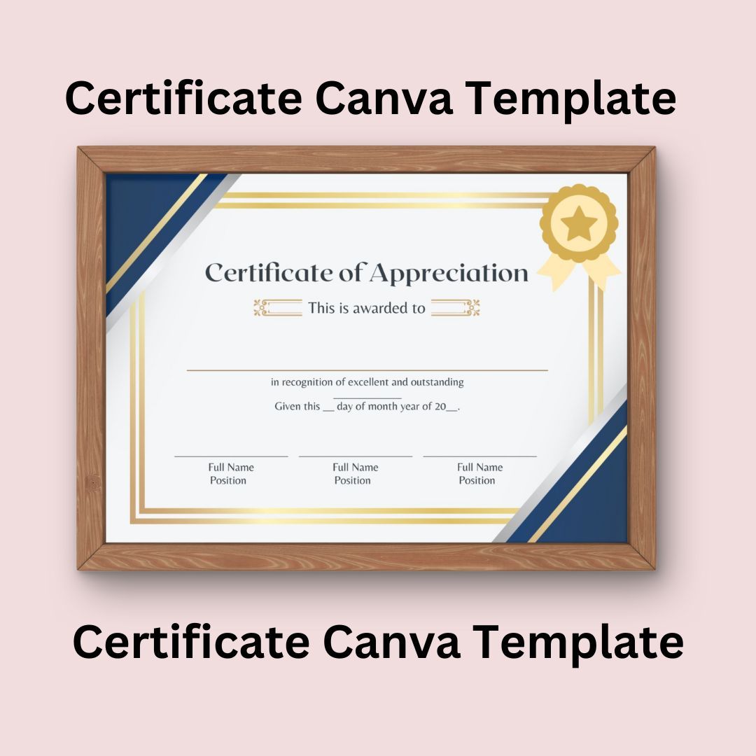 canva certificate maker template