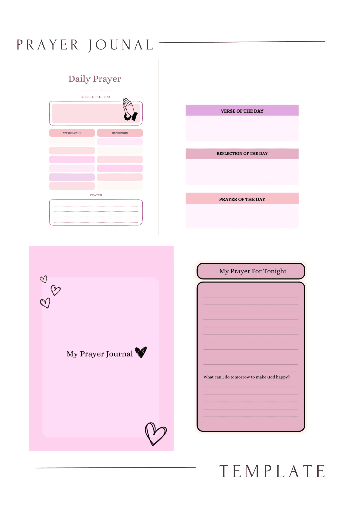 Printable Prayer Journal For Women