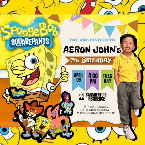 Spongebob Birthday Tarpaulin