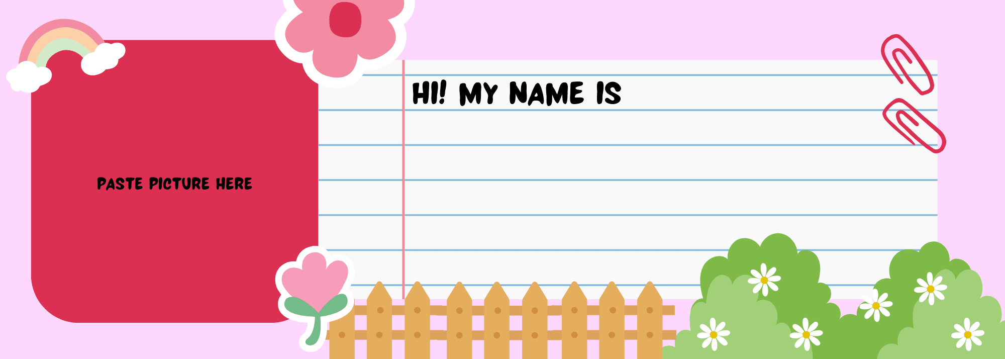 Name Tag Designs For Girls
