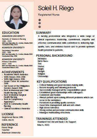 Resume Sample Format For Ojt 75 New Photography Of Resume Example With