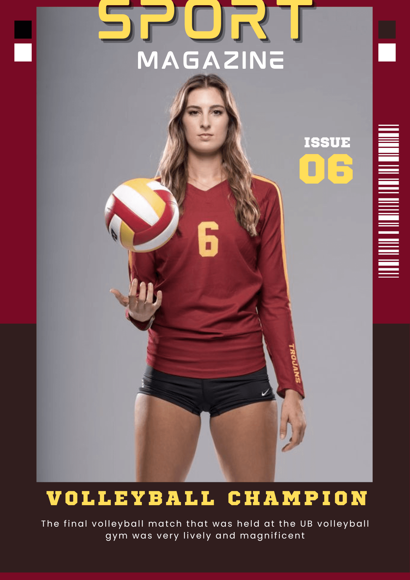 Sports Magazine Cover Volleyball
