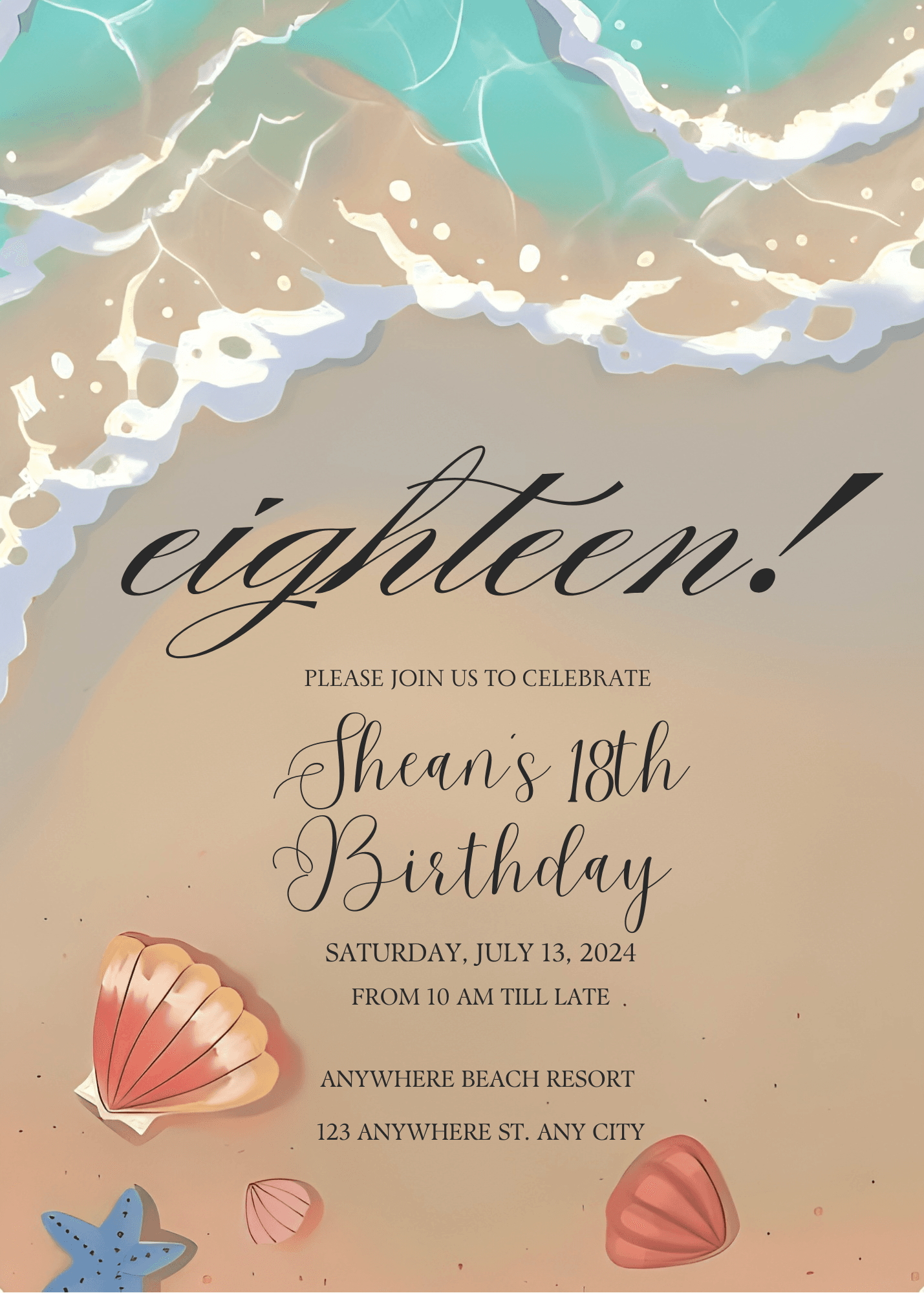 Seashore Theme Invitations Nautical Themed Wedding Invitations | Gold
